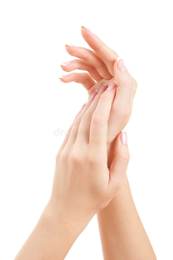 Cuidado Para Las Manos De La Mujer Foto de archivo - Imagen de manera ...