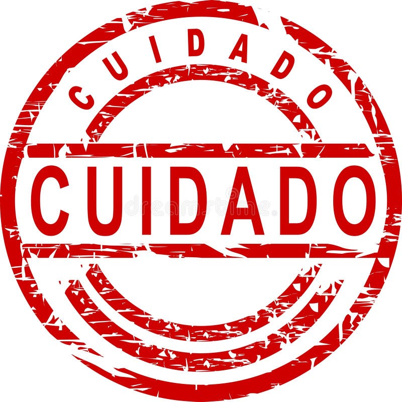 Cuidado Red Stamp Spanish Text Sticker Stock Illustrations – 1 Cuidado ...