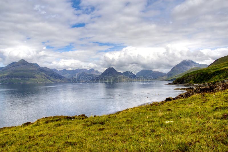 Cuillin Hills in Isle of Skye Scotland Stock Image - Image of blue ...