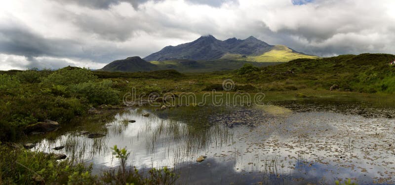 Cuillin Mountain on the Isle of Skye Stock Photo - Image of europe ...