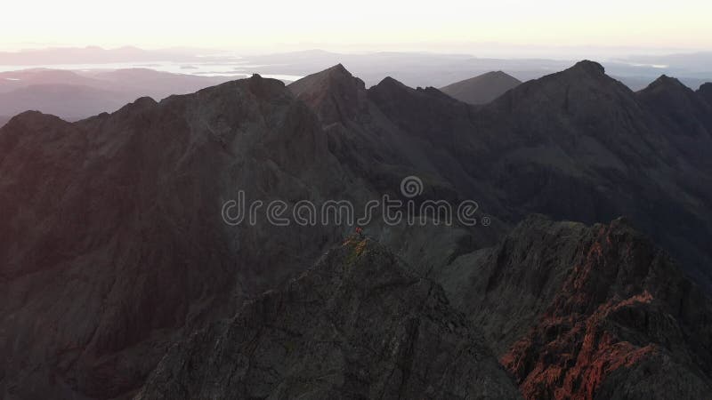 The Cuillin Ridge on the Isle of Skye at Sunset Stock Footage - Video ...