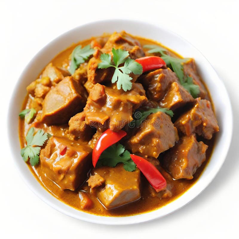 A Cuisine Photo of Curry Beef Stock Illustration - Illustration of ...