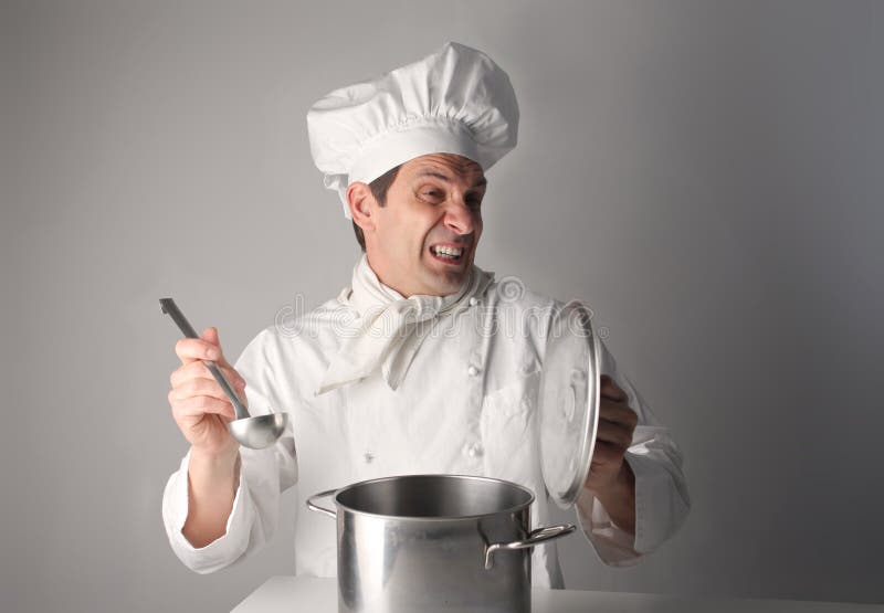 Cuisinier photo stock. Image du industrie, mangez, blanc - 9352434