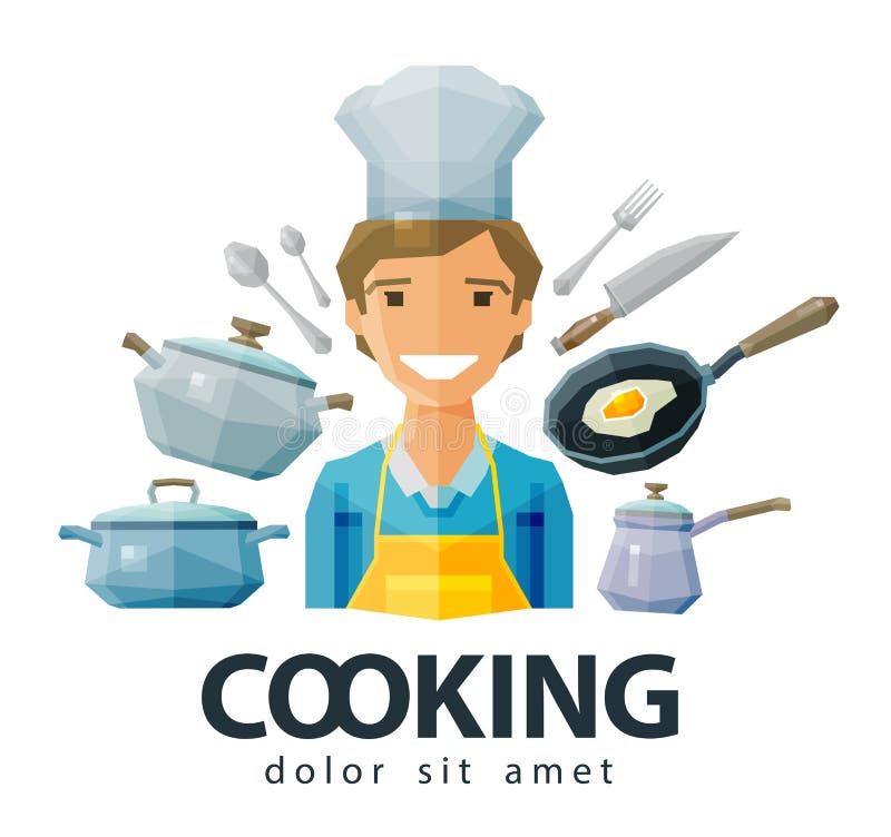 Cuisinier, Logo Du Chef Restaurant, Symbole De Cuisine Illustration Du ...