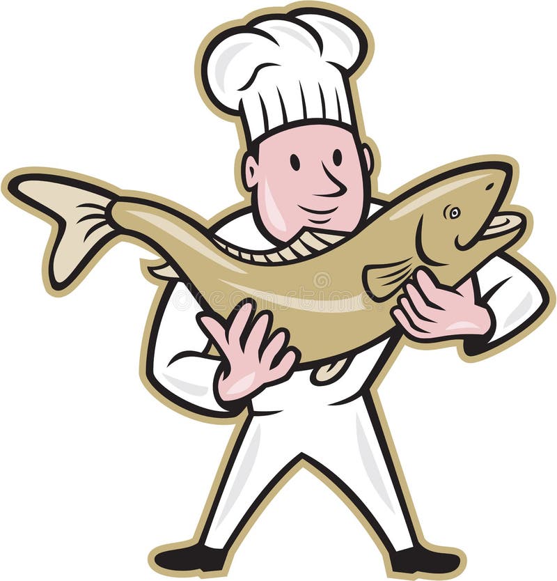 Cuisinier De Dessin Poissons Stock Illustrations, Vecteurs, & Clipart ...