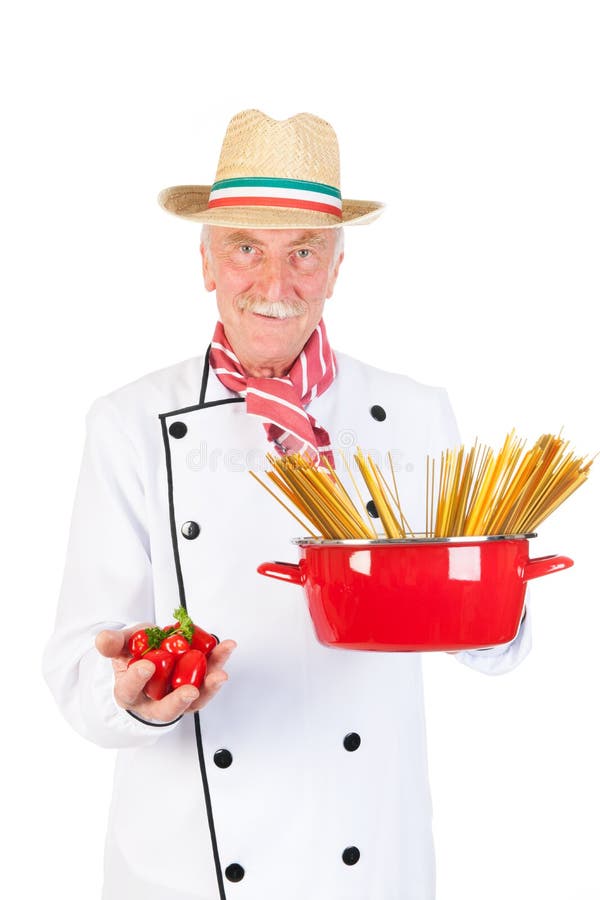 Cuisinier italien image stock. Image du fond, rouge, vieux - 33487299