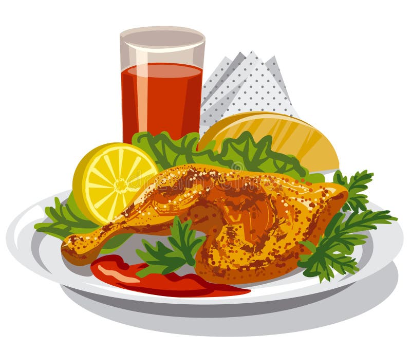 Pilon de poulet chaud illustration stock. Illustration du apéritif ...