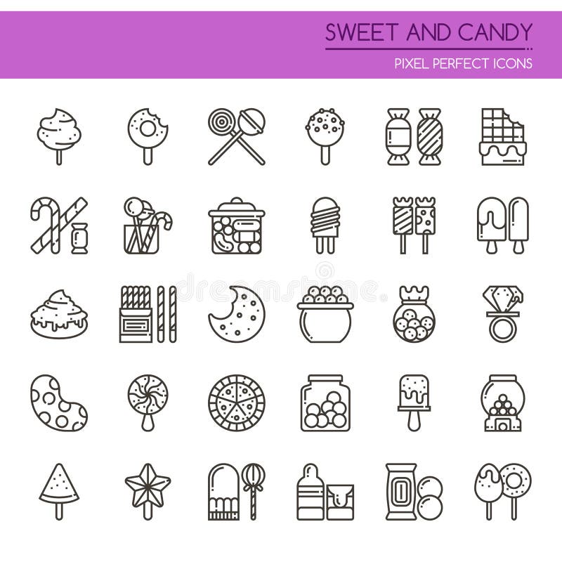 Cukierki i cukierek ilustracja wektor. Ilustracja złożonej z ...