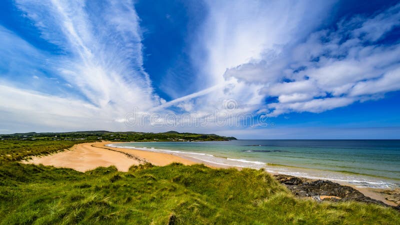 Culdaff Beach, Co. Donegal stock photo. Image of atlantic - 77058650