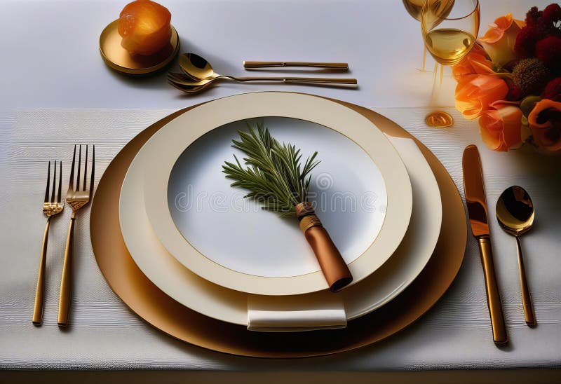 A Culinary Affair of Fine Dining Excellence Stock Illustration ...