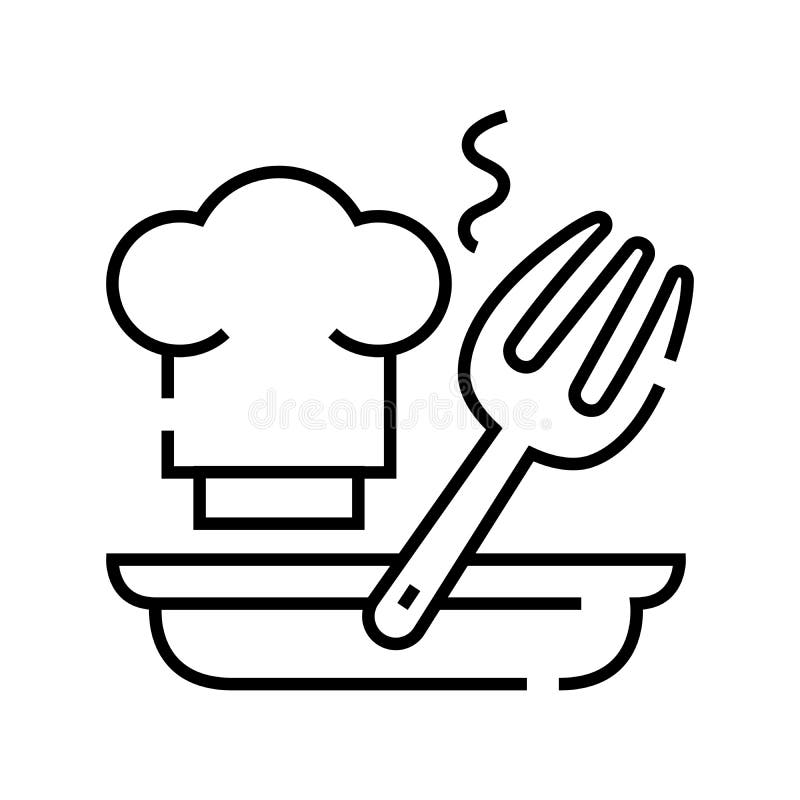 Culinary Art Line Icon, Concept Sign, Outline Vector Illustration ...