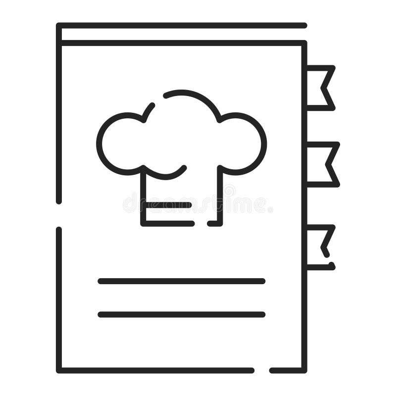 Culinary Book Line Icon Vector Isolated Stock Vector - Illustration of ...