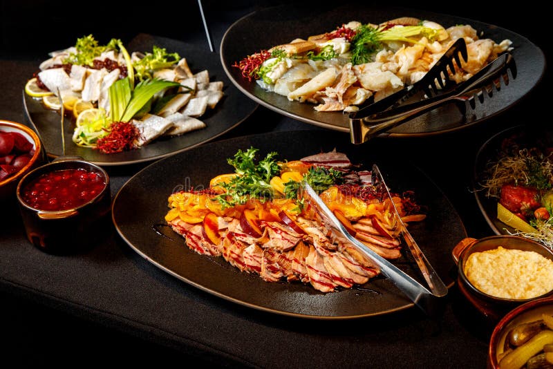 Culinary Buffet - Breakfast in Hotel, Various Dishes and Snacks on the ...