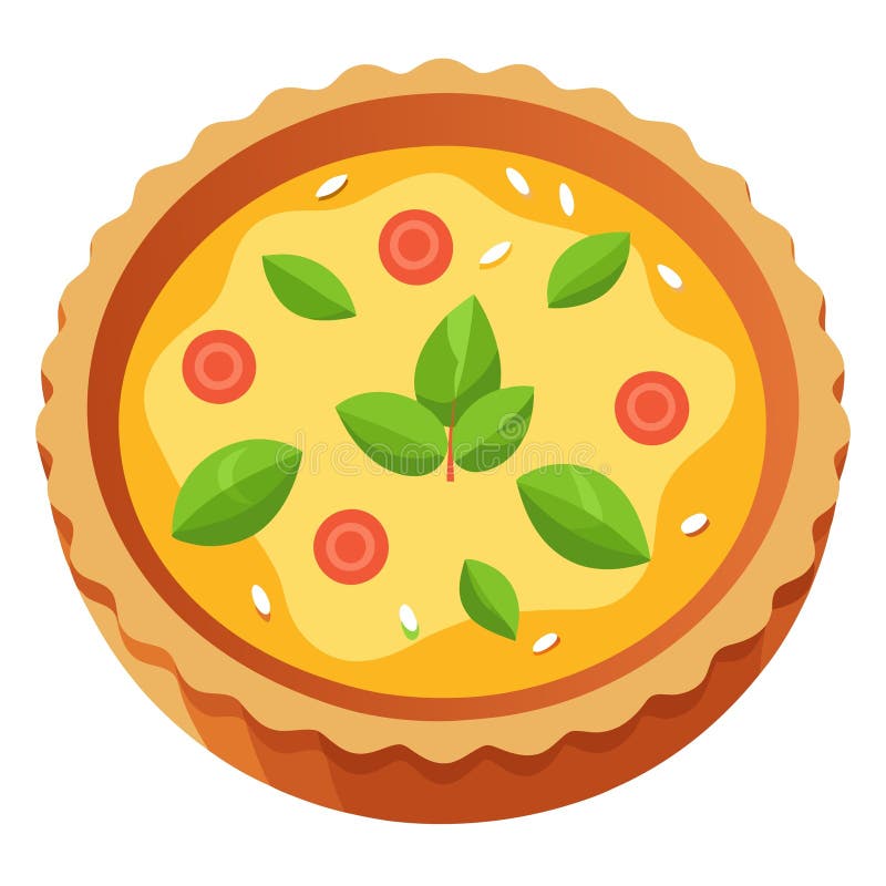 Culinary Canvas: Capturing the Beauty of Quiche Lorraine Stock Vector ...
