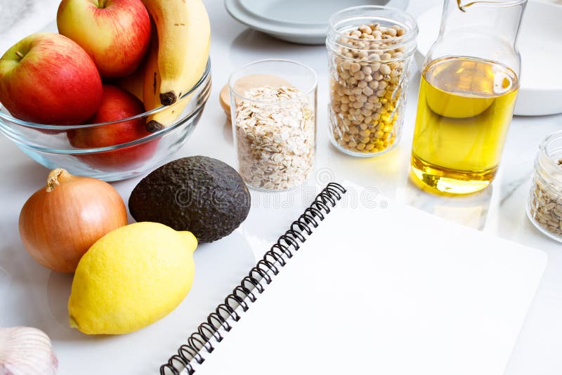 Culinary, Cooking and Healthy Food Concept. Food Ingredients on Table ...