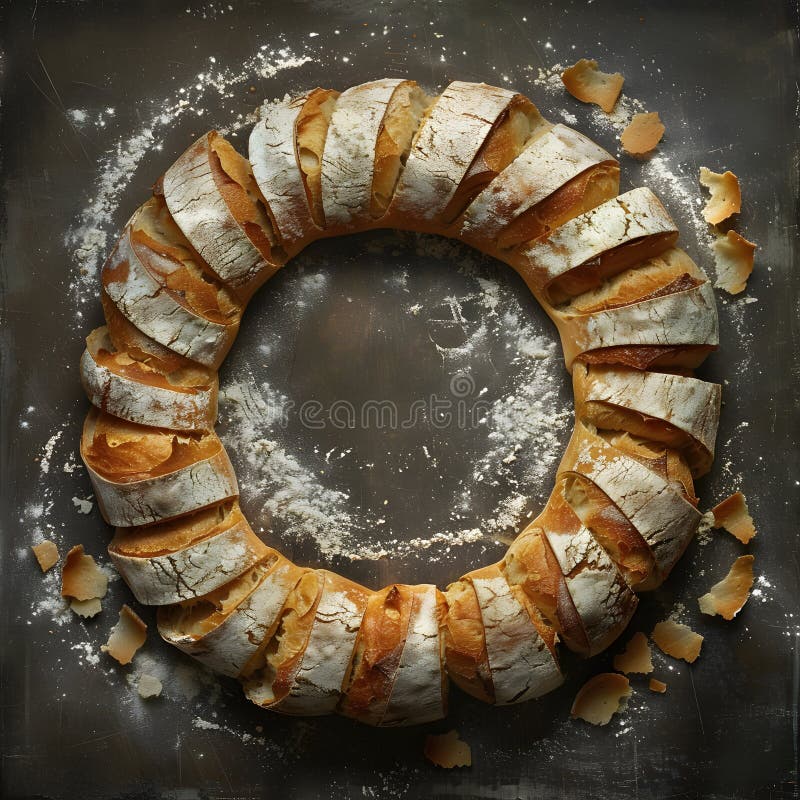 A Bread Wreath Adorns the Table, a Circle of Cuisine and Natural ...