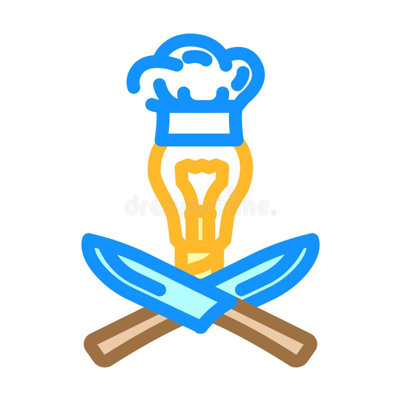 Culinary Creativity Restaurant Chef Color Icon Vector Illustration ...