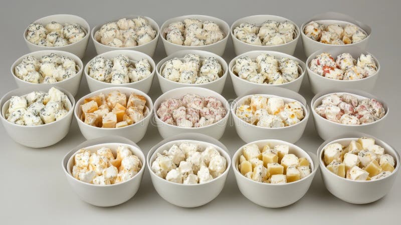 A Culinary Delight: Delicious Variety of Food Bowls Stock Image - Image ...