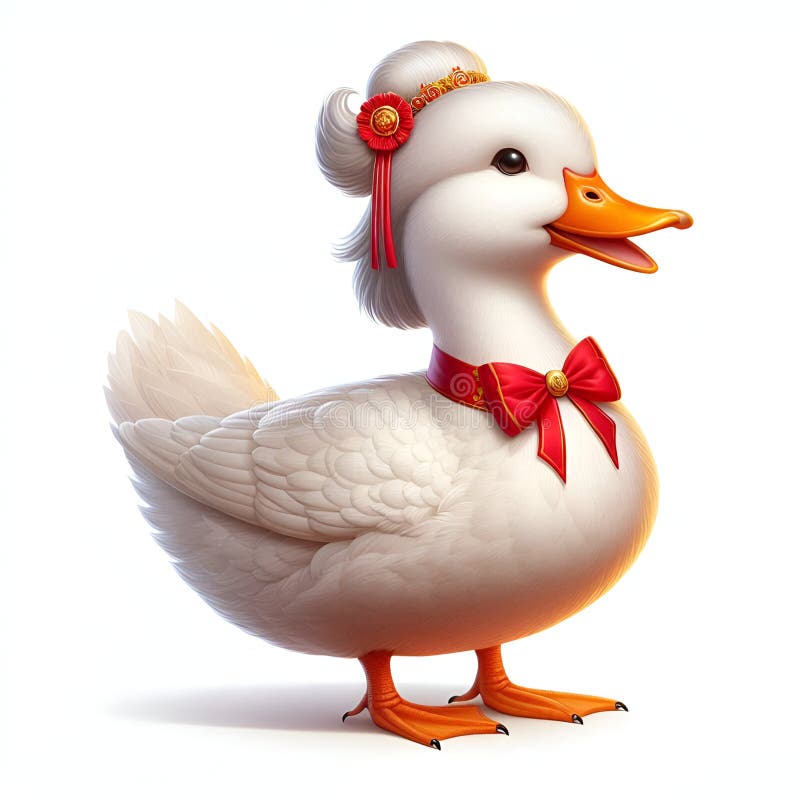 Culinary Elegance: Chinese Duck Against White. Stock Illustration ...