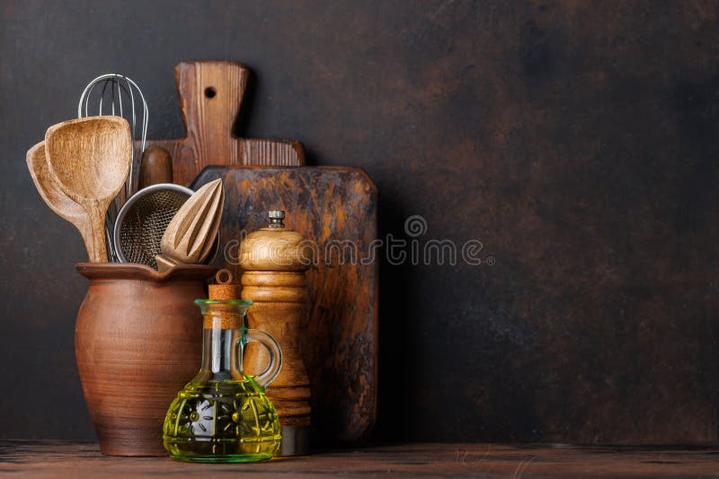 Culinary Essentials: Diverse Cooking Utensils Stock Image - Image of ...