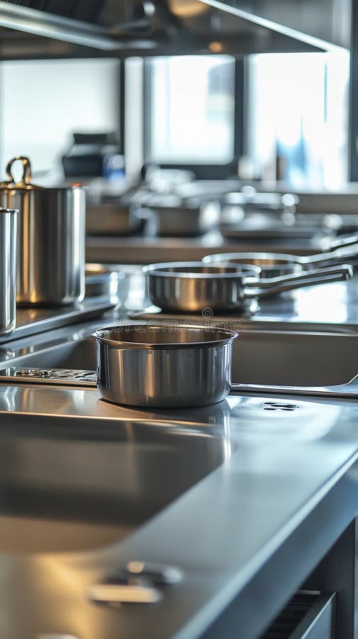 Culinary Essentials in a Modern Kitchen Setup Stock Illustration ...