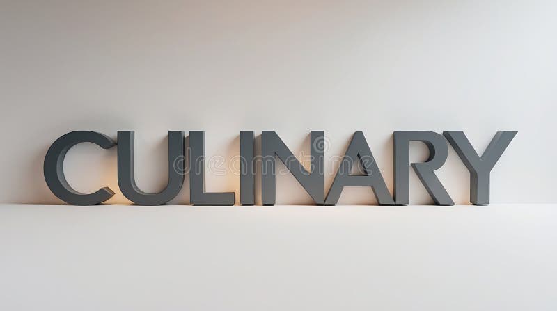 Culinary Letters Displayed on a Neutral Background for Food Themed ...