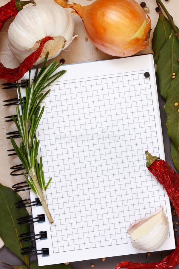 Culinary notebook. stock photo. Image of pepper, organic - 23710190