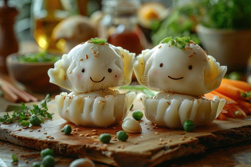 Culinary Performance: Bread and Dumplings in a Comedy Duet Stock Image ...