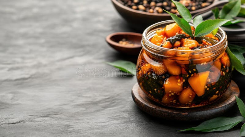 Culinary Pickle Display, Asian Pickles Arranged Elegantly Around a ...