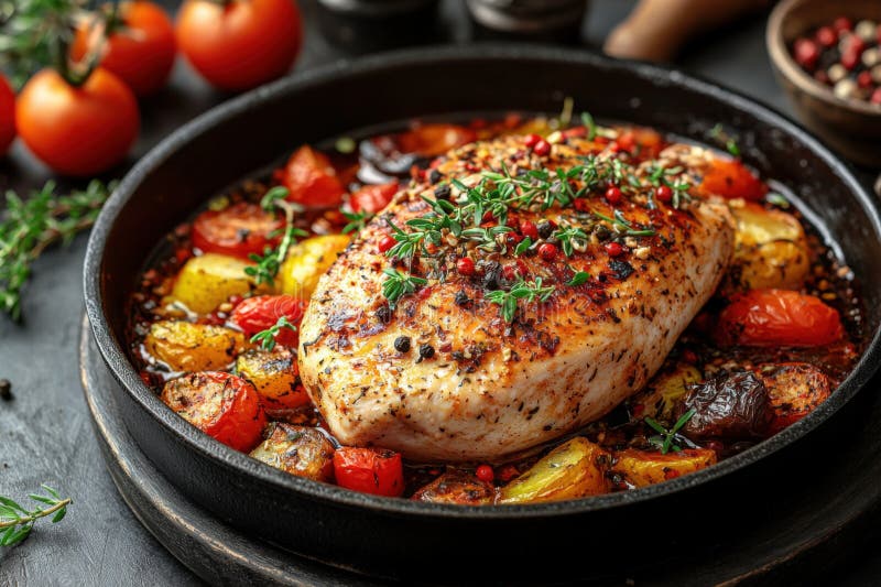 A Culinary Presentation of Deboned Chicken Prepared in a Delicious Dish ...