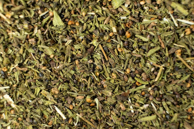 Culinary Savory Herb Texture Background Top View. Stock Image - Image ...