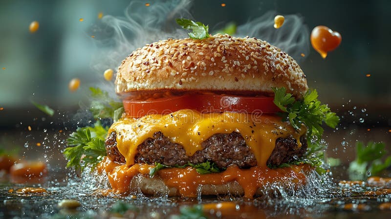 Culinary Scene with Food Engaging in Captivating Activity Stock ...