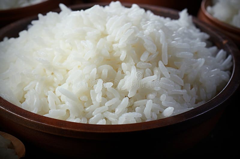 Culinary Simplicity Close Up of a Bowl Filled with Cooked White Rice ...