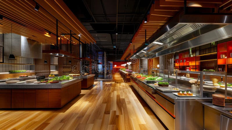 Culinary Space with Abstract Layouts Stock Illustration - Illustration ...