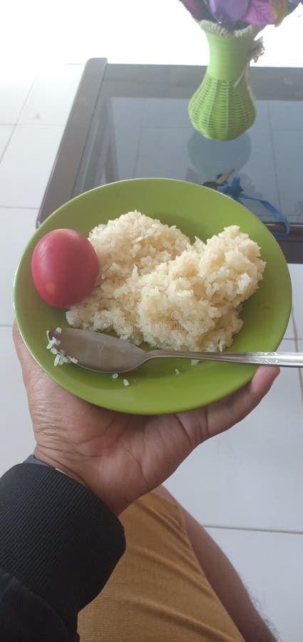 Culinary Specialties of Rice and Red Boiled Eggs Stock Image - Image of ...