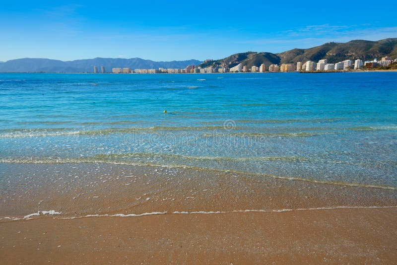 Cullera Playa Los Olivos Beach Valencia at Spain Stock Photo - Image of ...