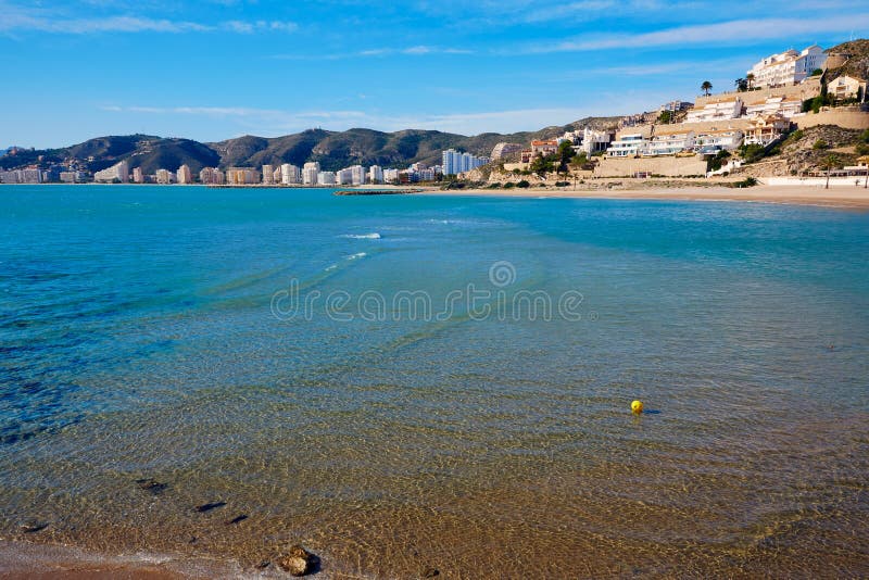 Cullera Playa Los Olivos Beach Valencia at Spain Stock Photo - Image of ...