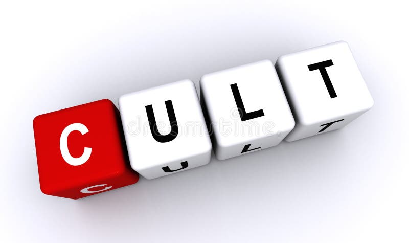 Cult word block on white stock illustration. Illustration of psychology ...