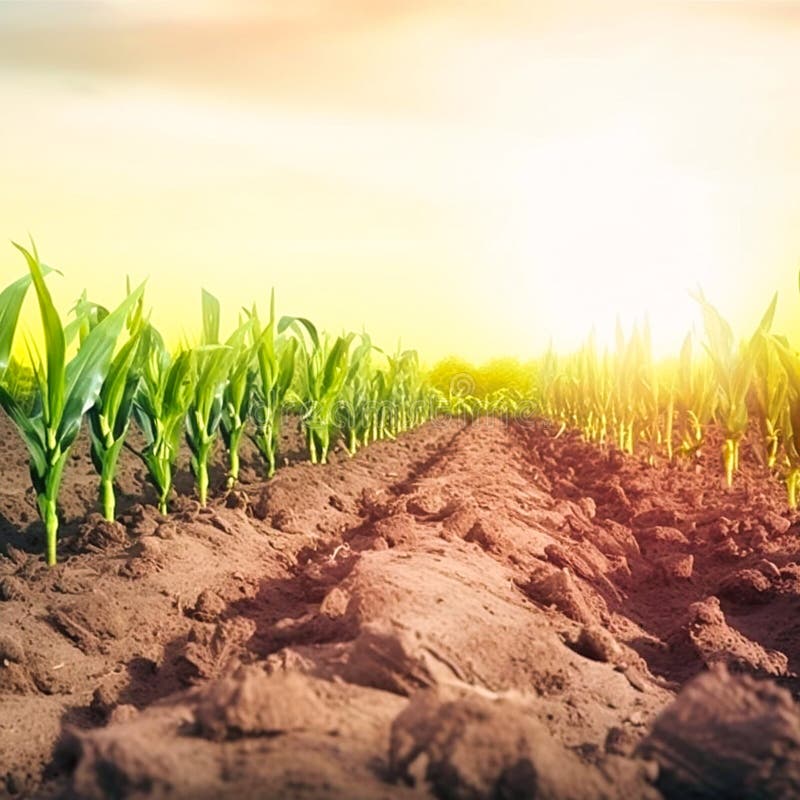 Cultivated Corn Field Earth Day Concept Plant, Generative AI Stock ...