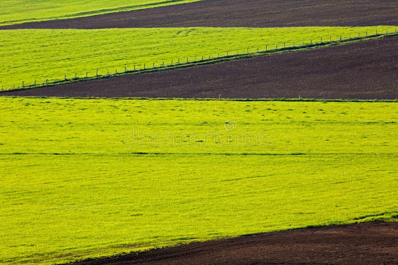 Cultivated Farm Field Patterns Stock Image - Image of farmland, farming ...
