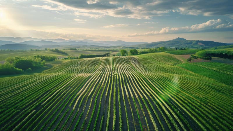 Cultivated Fields Creating Stunning Patterns in Tuscany Landscape at ...