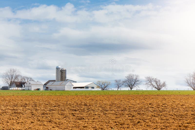 Cultivated Land in Early Spring Stock Image - Image of agriculture ...