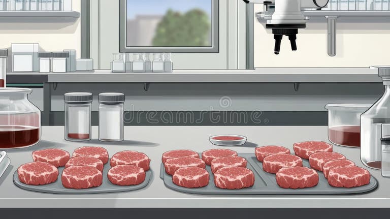 Cultivated Meat Research in Modern Laboratory Setting Stock Image ...