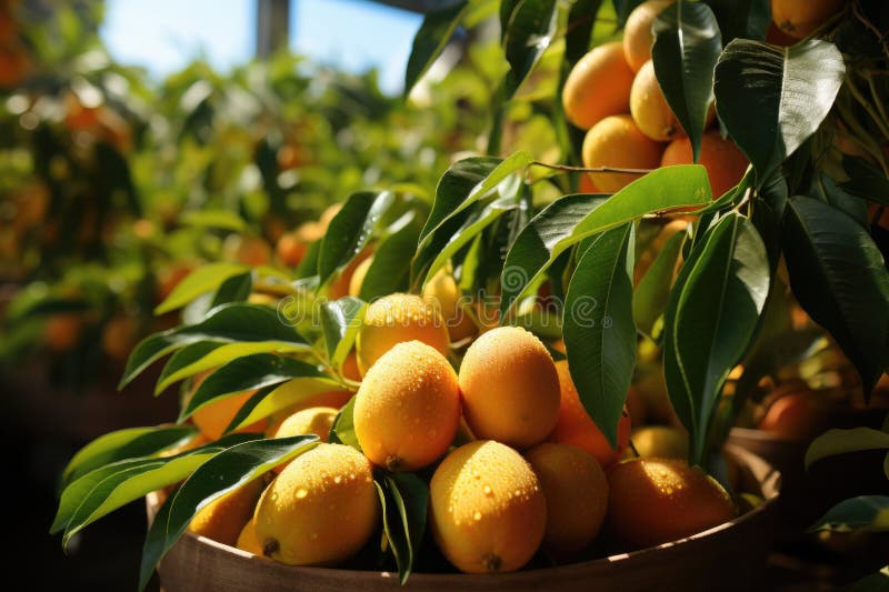 Cultivation of Mango Garden Fruit Trees with Generative Tropica Stock ...