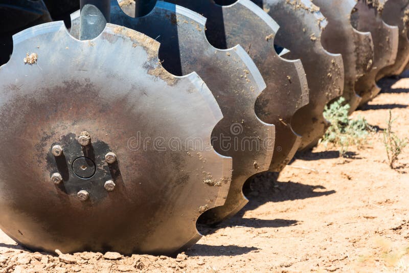Farming Disks. Farm Tractor Preparing The Soil Stock Photo - Image of ...
