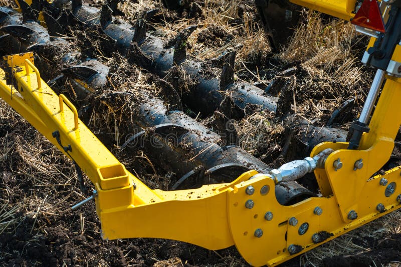 Cultivator at Work, Close Up of Fragment of Deep Ripper Stock Image ...