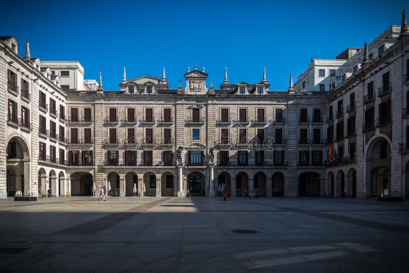 Modern square of Santander stock photo. Image of design - 125173308