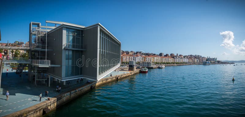 Modern square of Santander editorial stock image. Image of modern ...