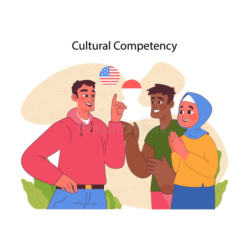Cultural Competency Concept. Flat Vector Illustration Stock Vector ...