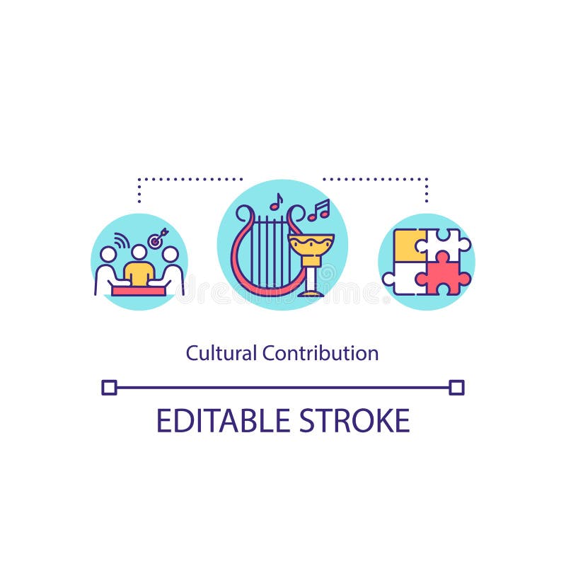 Cultural Contribution Concept Icon Stock Vector - Illustration of idea ...